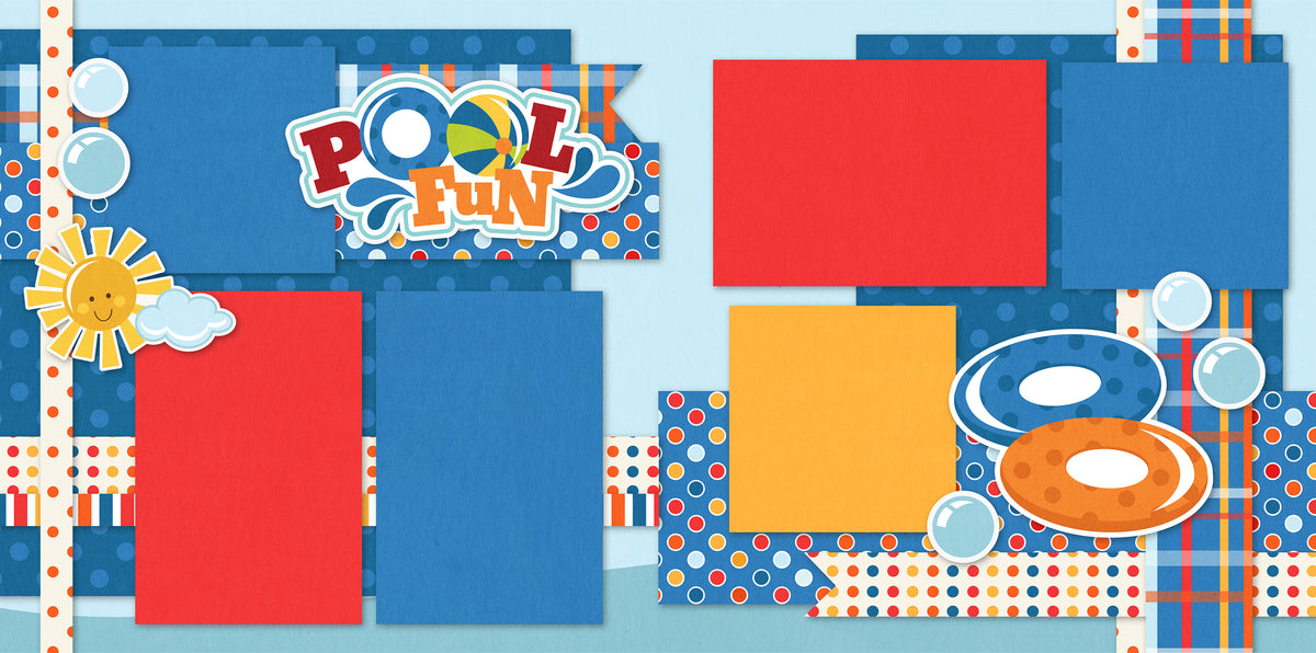 Pool Fun - Scrapbook Page Kit-by Miss Kate Cuttables – MISS KATE
