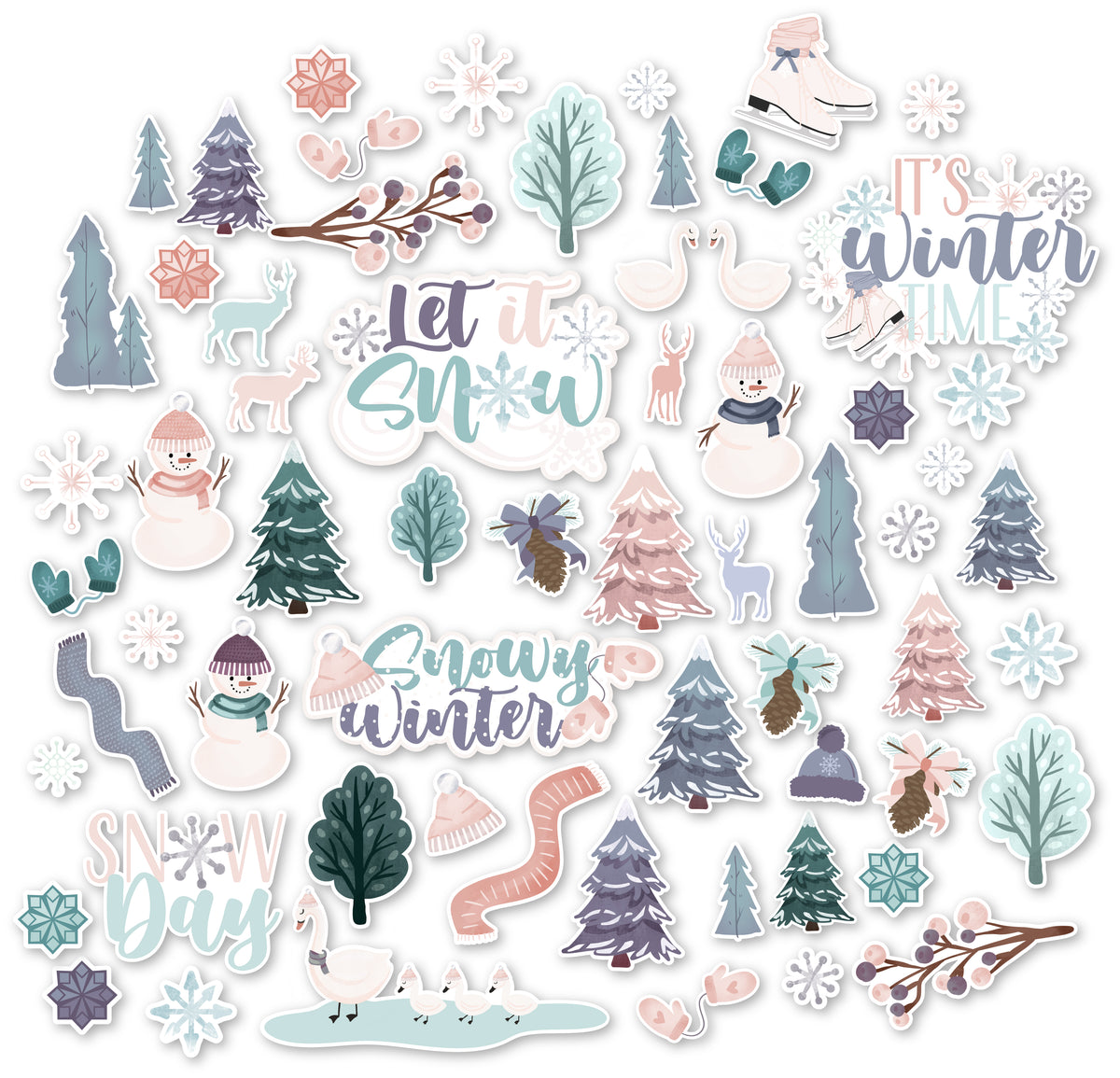 Let it Snow Scrapbook Paper & Sticker Kit – MISS KATE