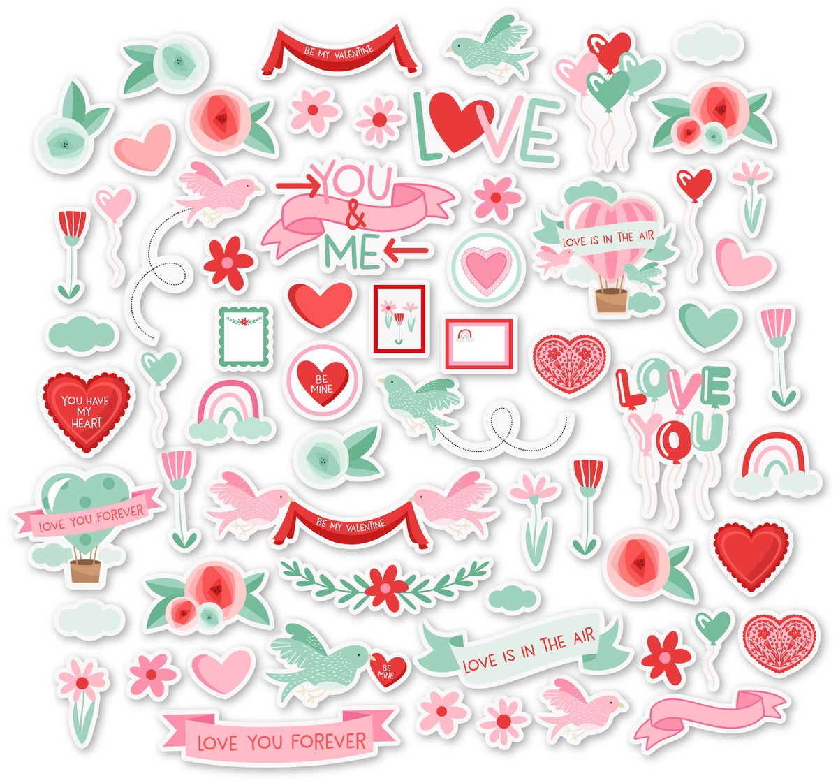 Love You Scrapbook Paper & Sticker Kit – MISS KATE