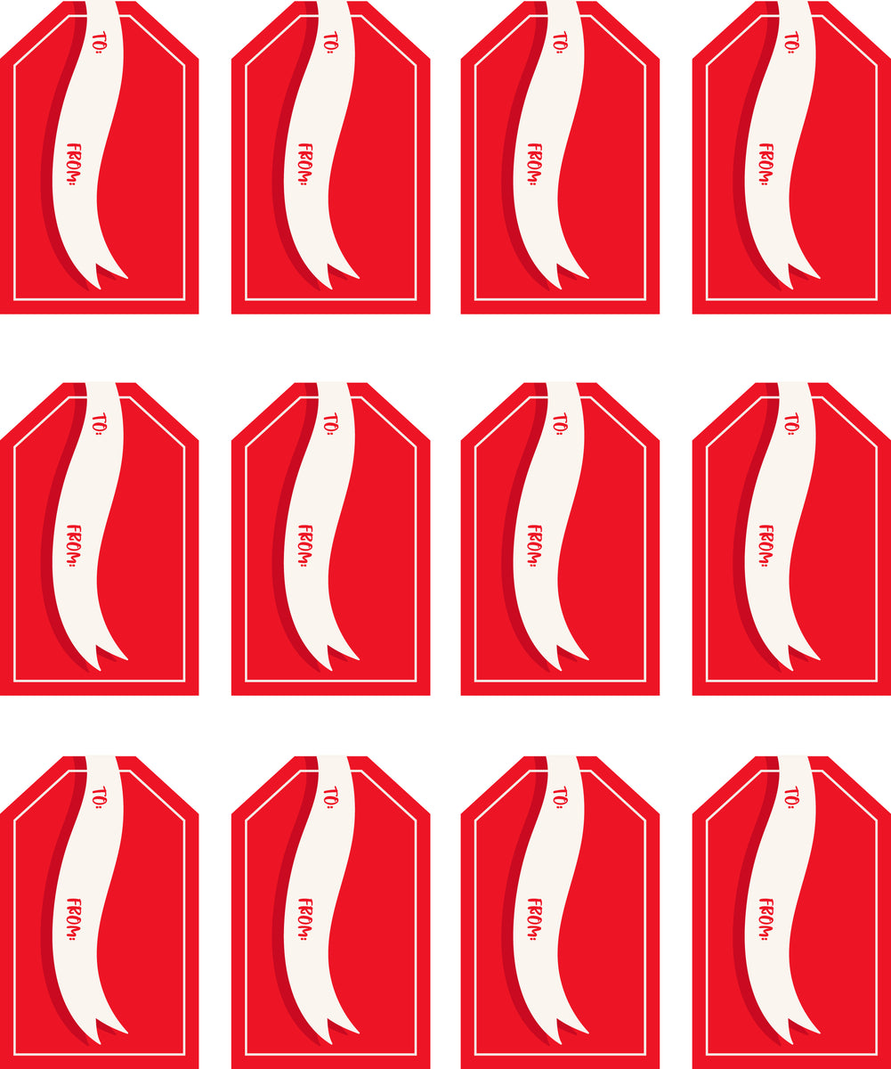 FREE Printable Red Gift Tags-Download Only – MISS KATE