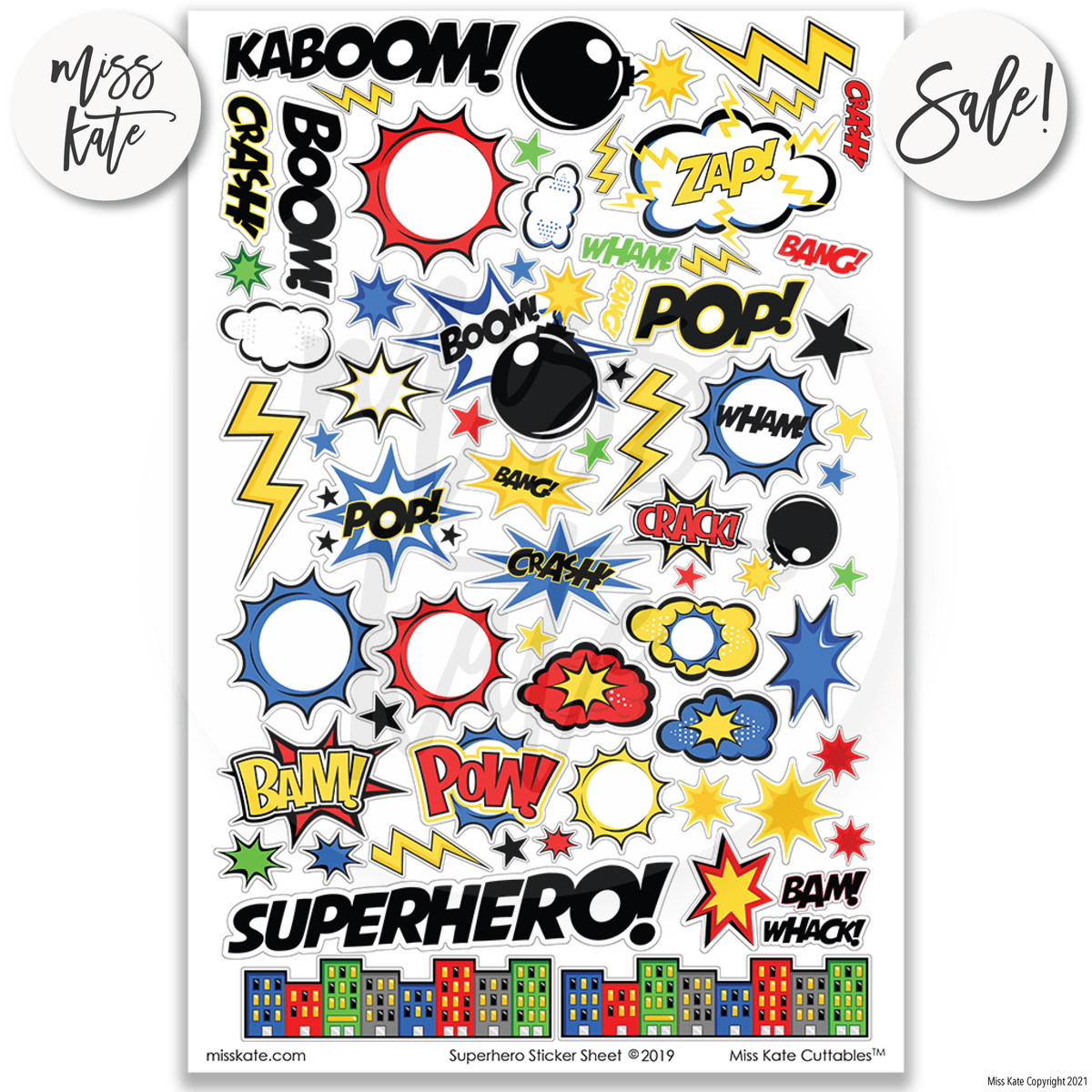 Superhero - Paper & Sticker Kit 12x12 Scrapbook Paper & Sticker Kit ...