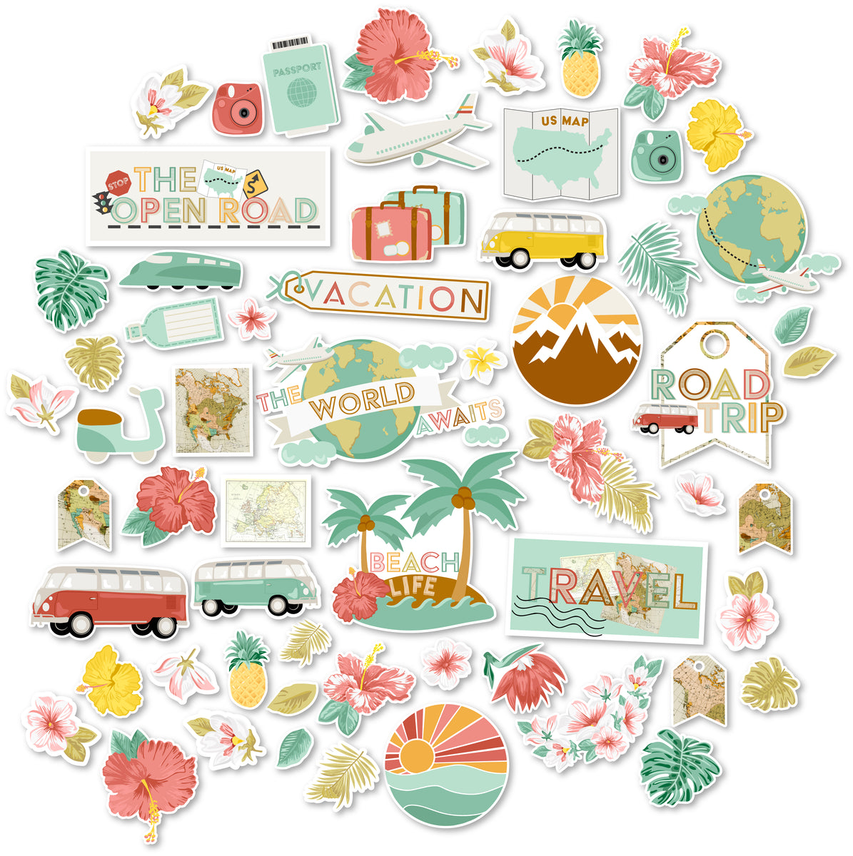 The World Awaits Scrapbook Paper & Sticker Kit – MISS KATE