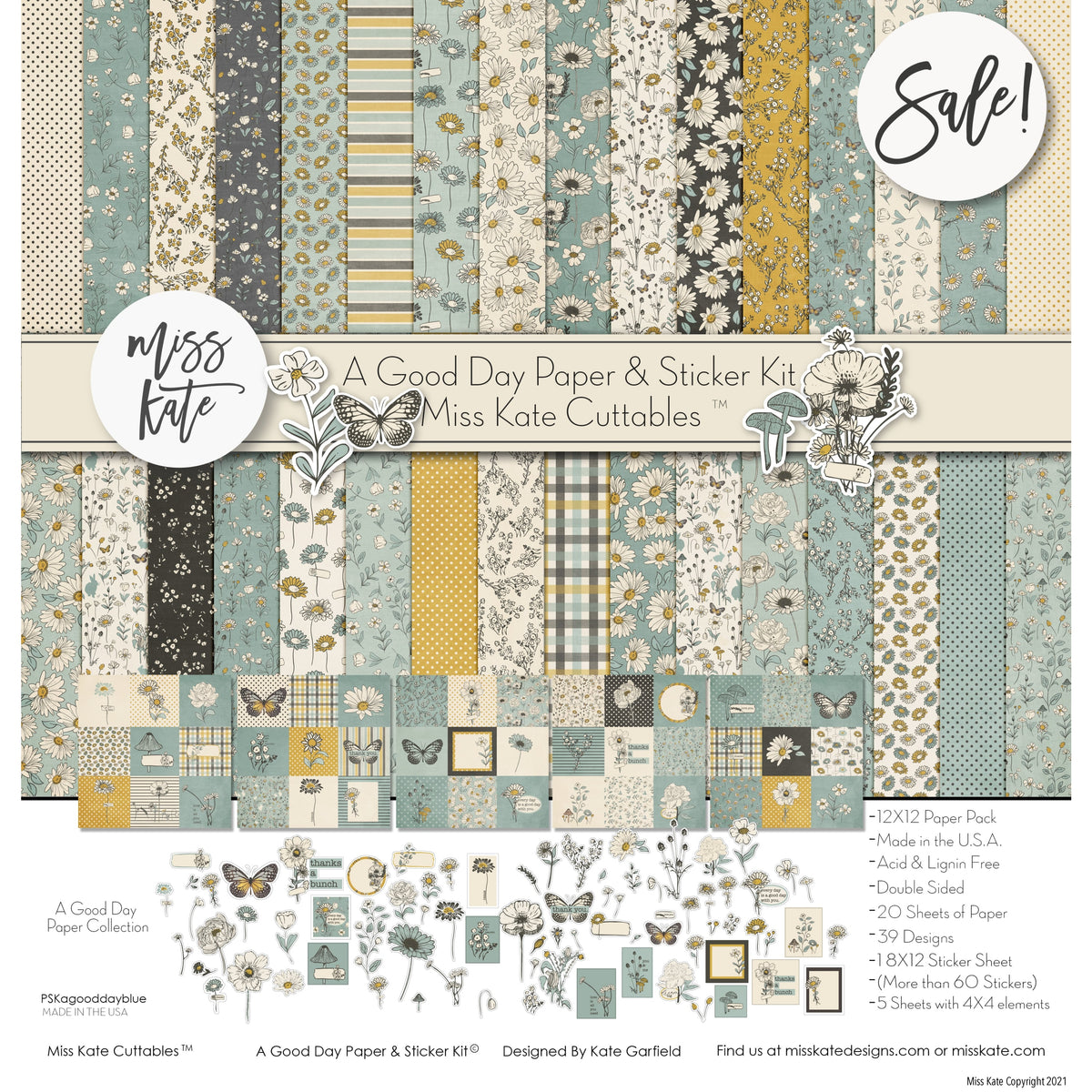 A Good Day Scrapbook Paper & Sticker Kit – MISS KATE
