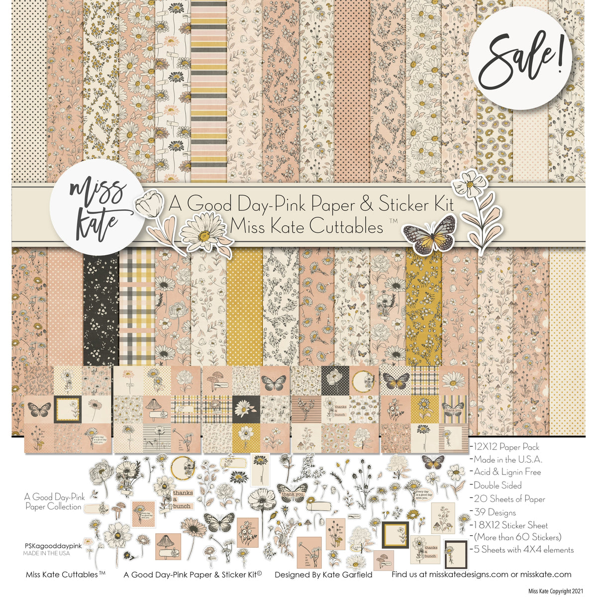 A Good Day Scrapbook Paper & Sticker Kit – MISS KATE
