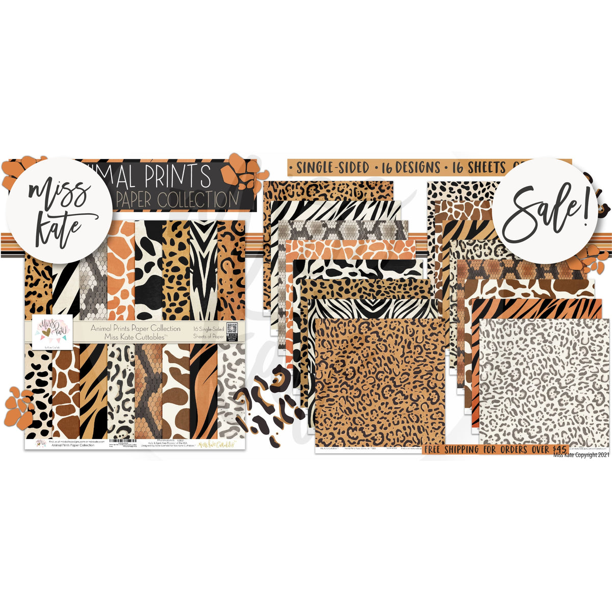 Animal Prints - Scrapbook Paper Pack 12x12 Paper Pack (ss) Animals ...