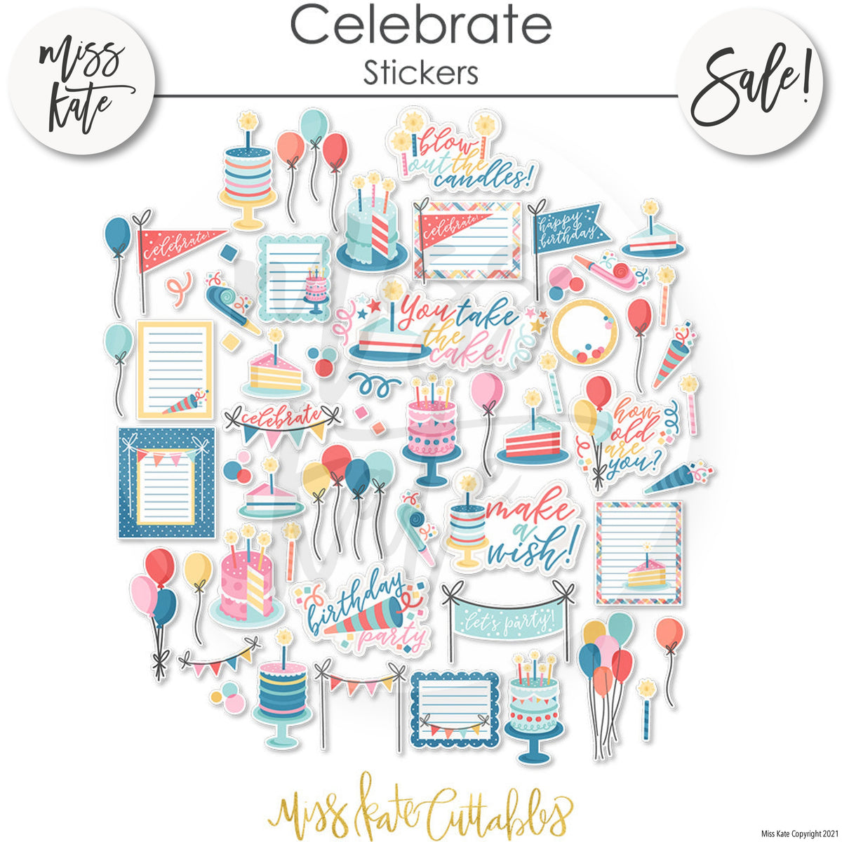Celebrate Scrapbook Paper & Sticker Kit – MISS KATE