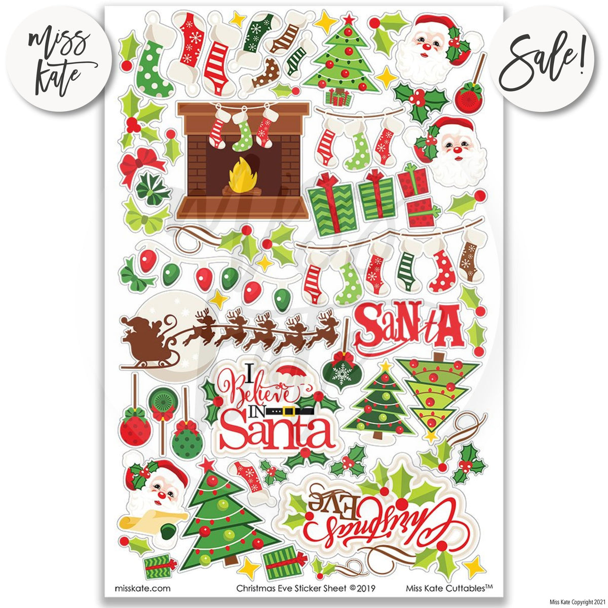 Christmas Eve - Paper & Sticker Kit 12x12 Scrapbook Paper & Sticker ...