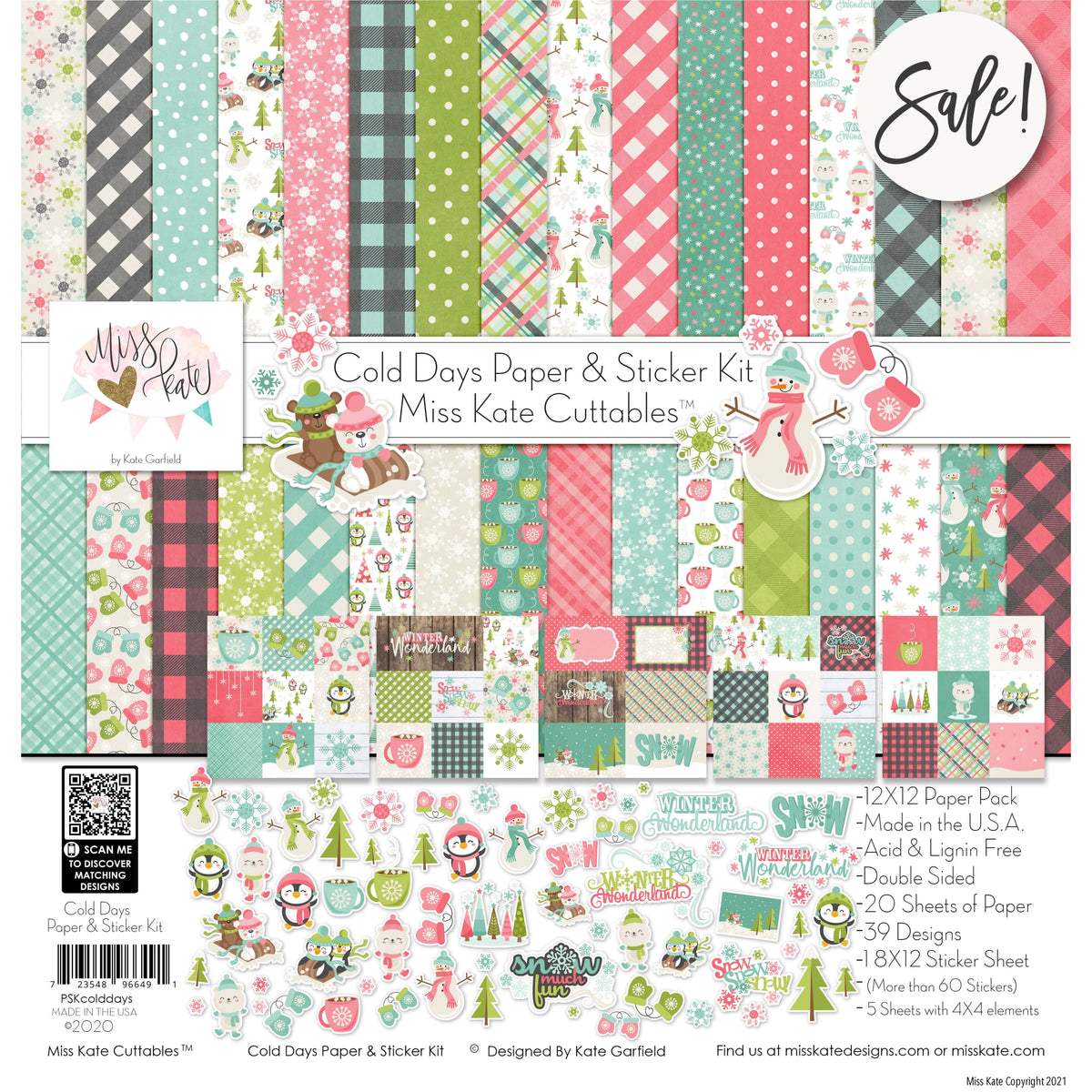Cold Days - Scrapbook Paper & Sticker Kit – MISS KATE