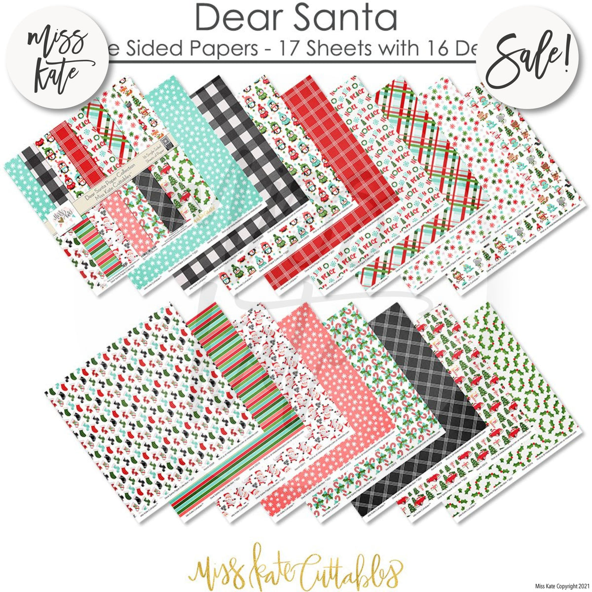 Dear Santa - Scrapbook Paper Pack Single Sided – MISS KATE