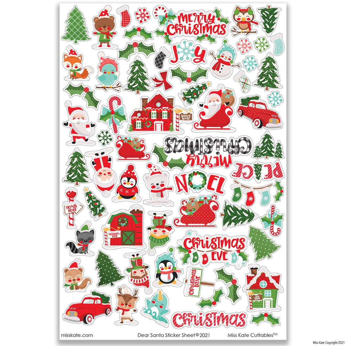 Dear Santa - Sticker Sheet Stickers Christmas – MISS KATE