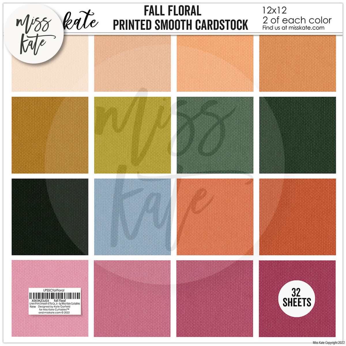 Fall Florals - Autumn Cardstock – MISS KATE