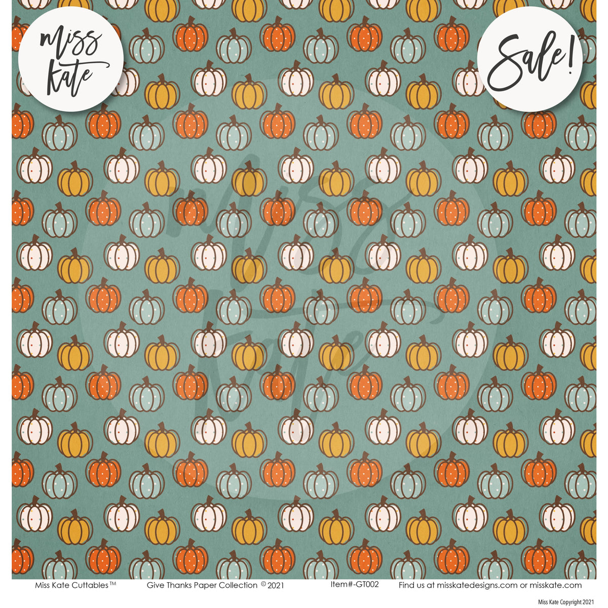 Give Thanks Thanksgiving Scrapbook Paper Pack Single Sided – MISS KATE