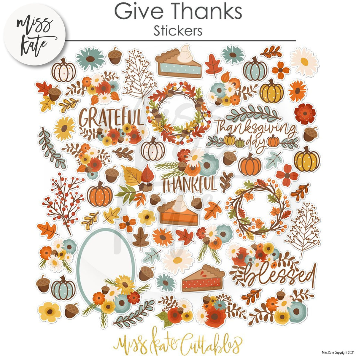 Give Thanks - Stickers Stickers Fall, planner stickers, Thanksgiving ...