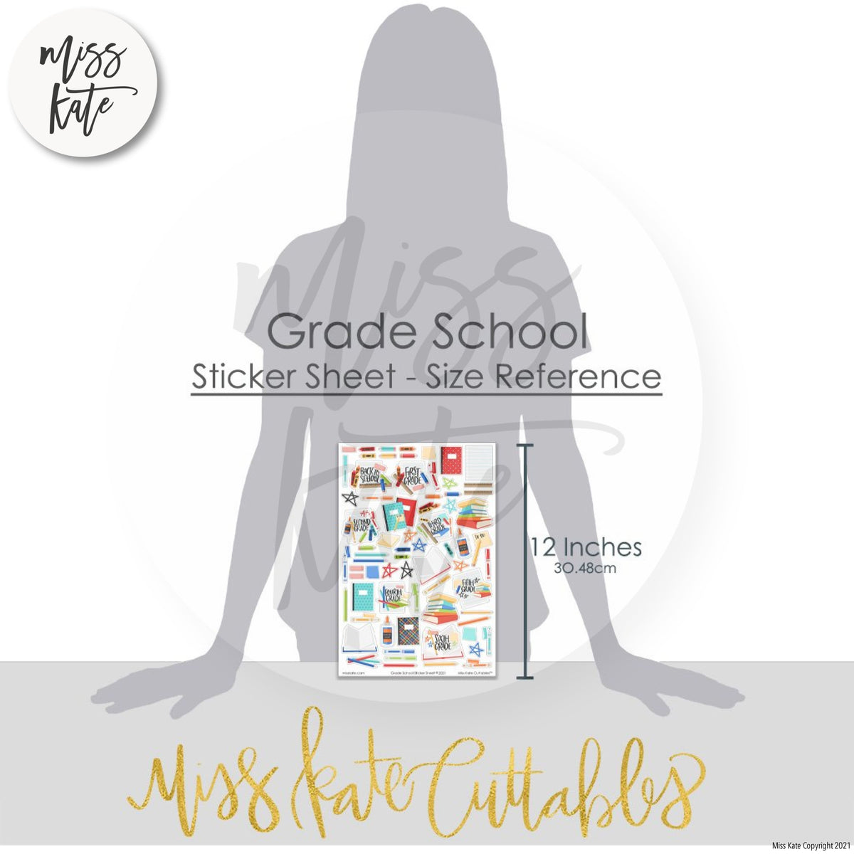 Grade School - Scrapbook Sticker Sheet Stickers School – MISS KATE