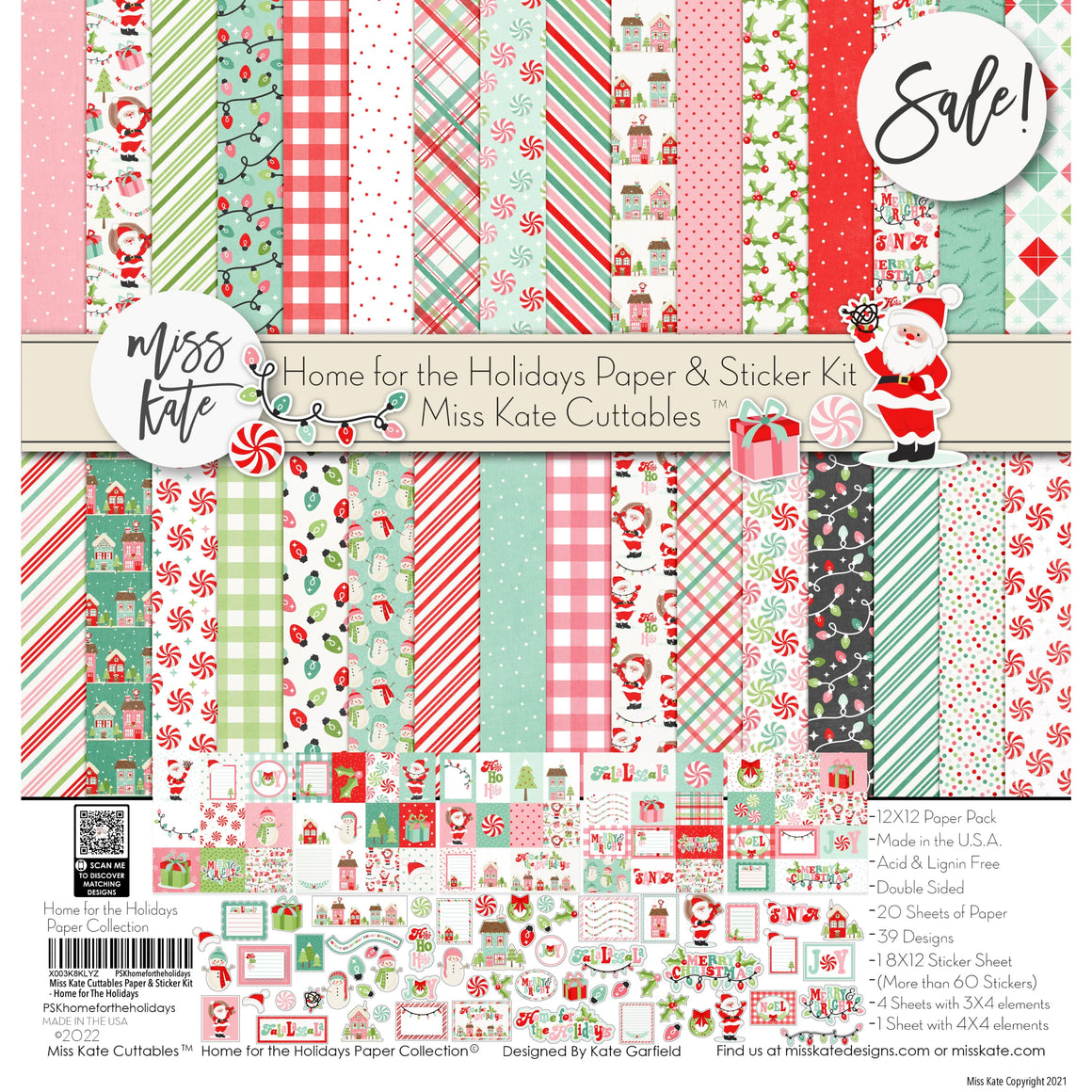 12x12 Paper & Sticker Kit (Double-Sided) – MISS KATE