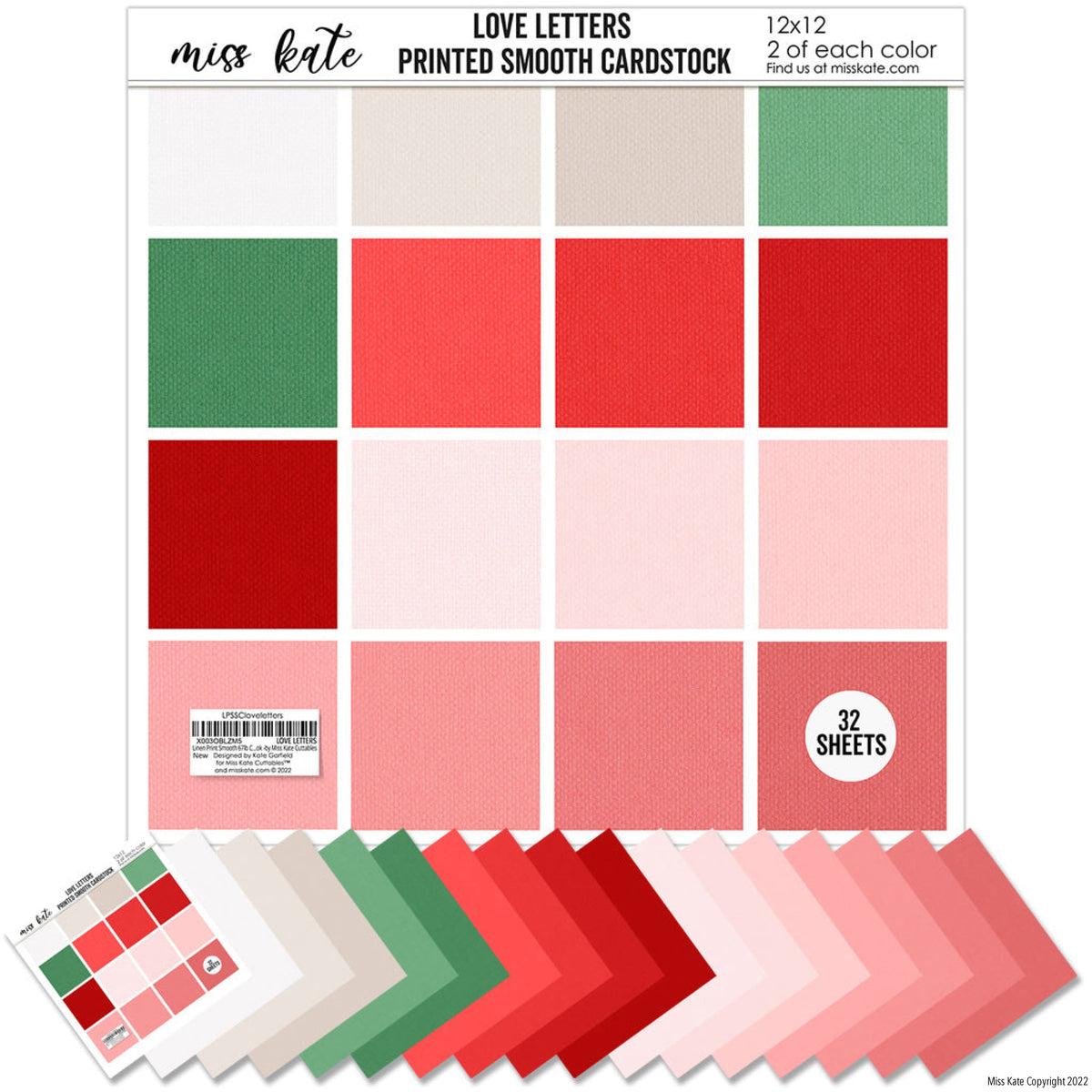 Love Letters Valentine Scrapbook Cardstock – MISS KATE