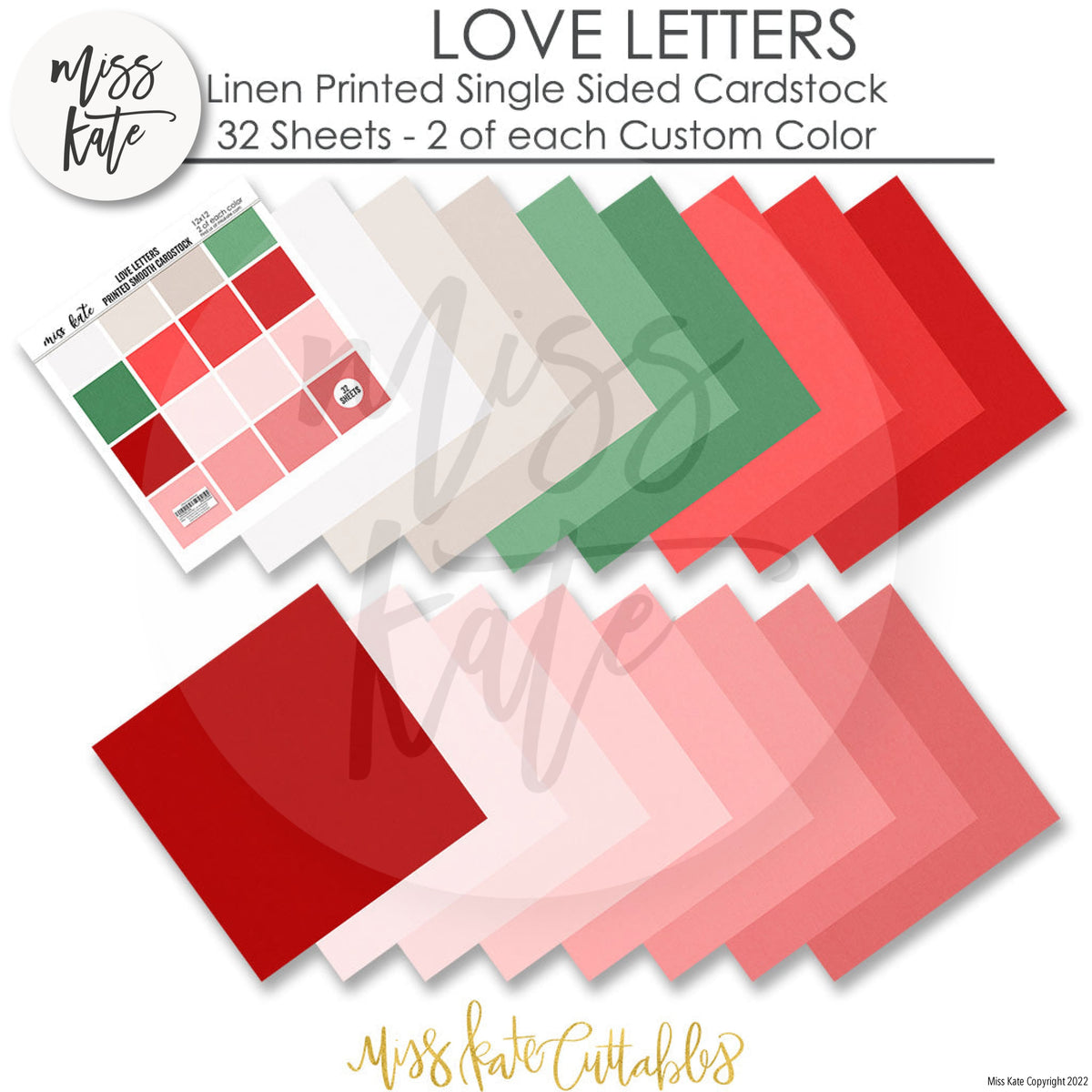 Love Letters Valentine Scrapbook Cardstock – MISS KATE