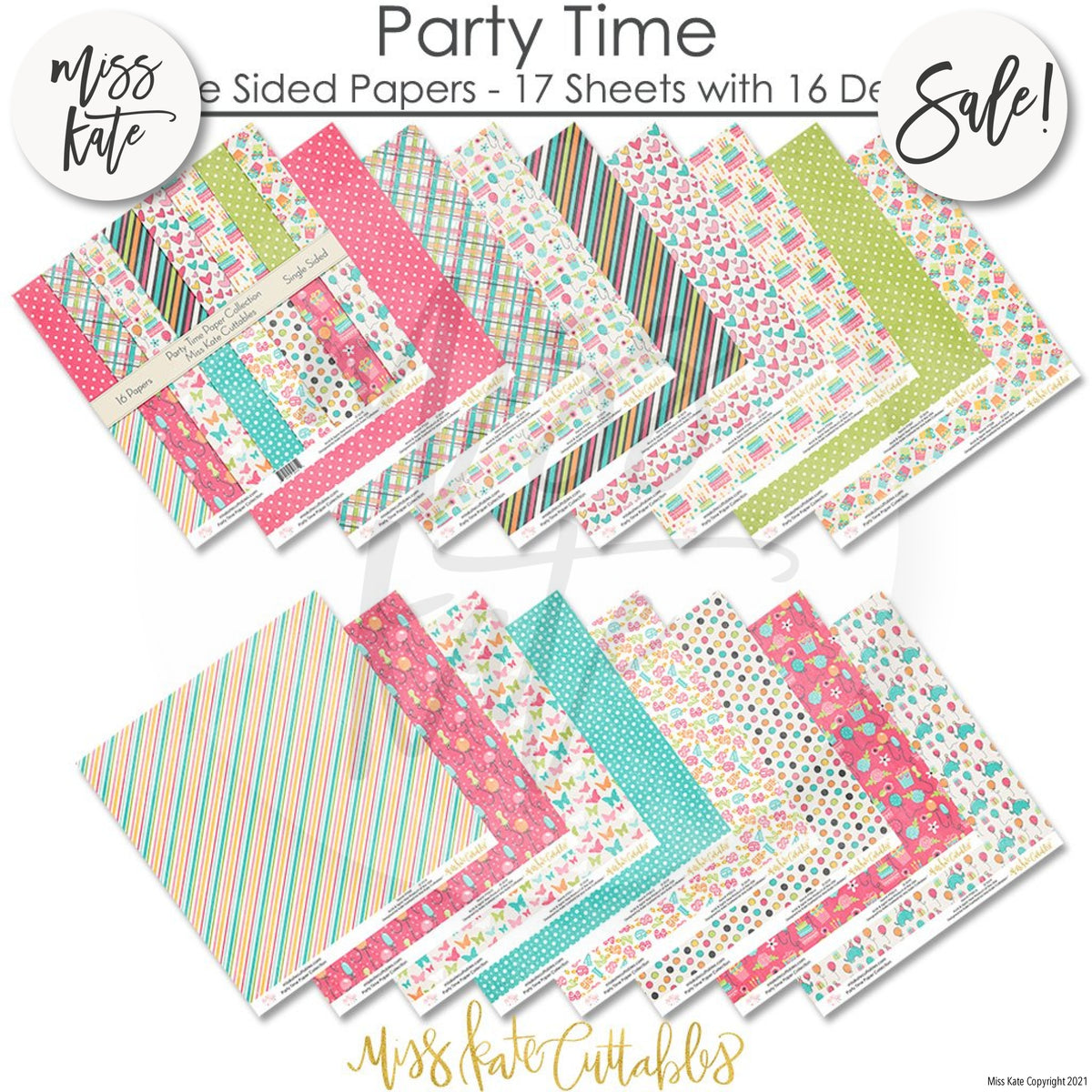 Party Time - Birthday Scrapbook Paper Pack – MISS KATE