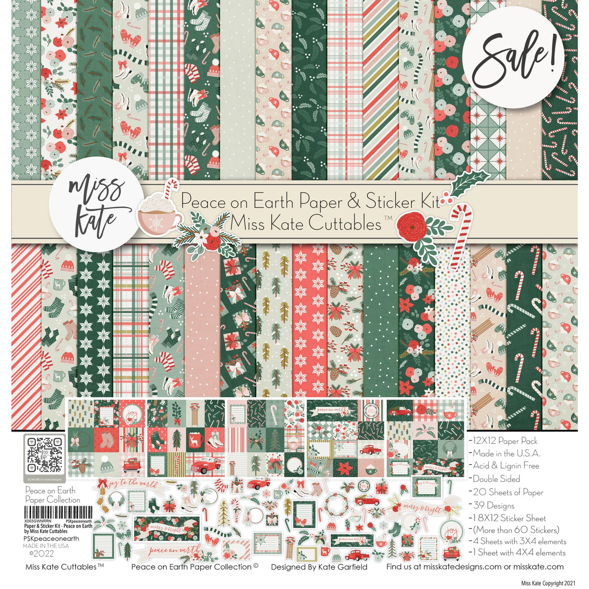 Peace on Earth Scrapbook Paper & Sticker Kit – MISS KATE