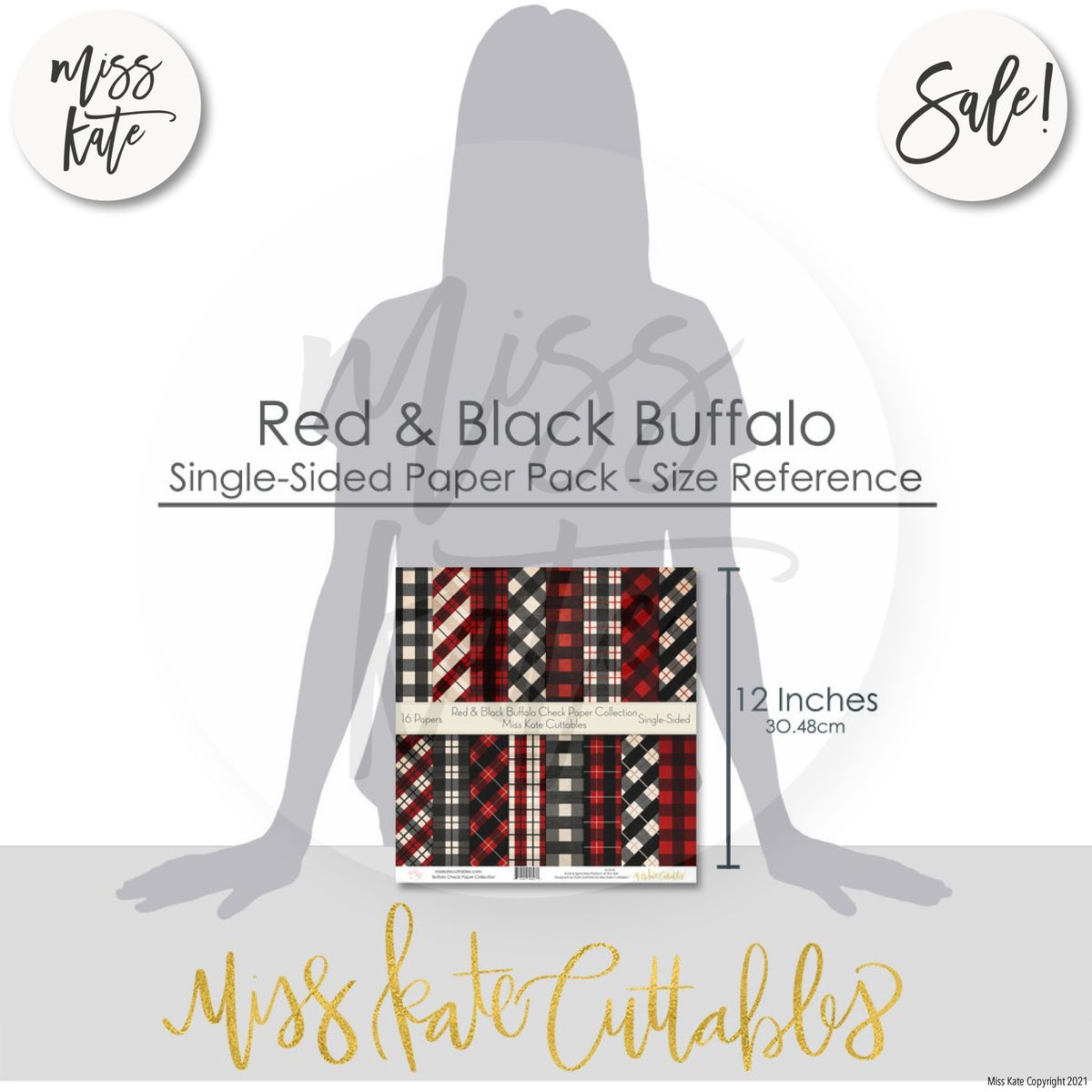 Red & Black Buffalo Check - Christmas Scrapbook Paper Pack – MISS KATE