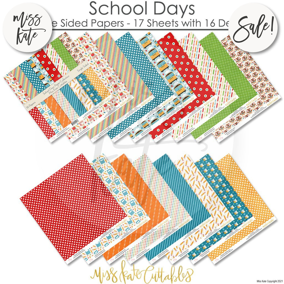 School Days - Scrapbook Paper Pack – MISS KATE